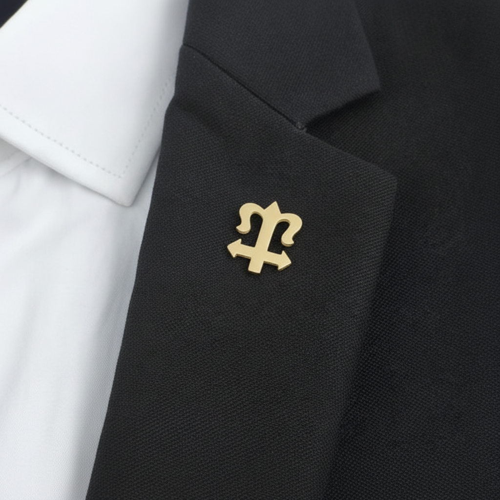 Arrow Trident Anchor Brooch - Christian Symbol Lapel Pin – Custom Jewel ...