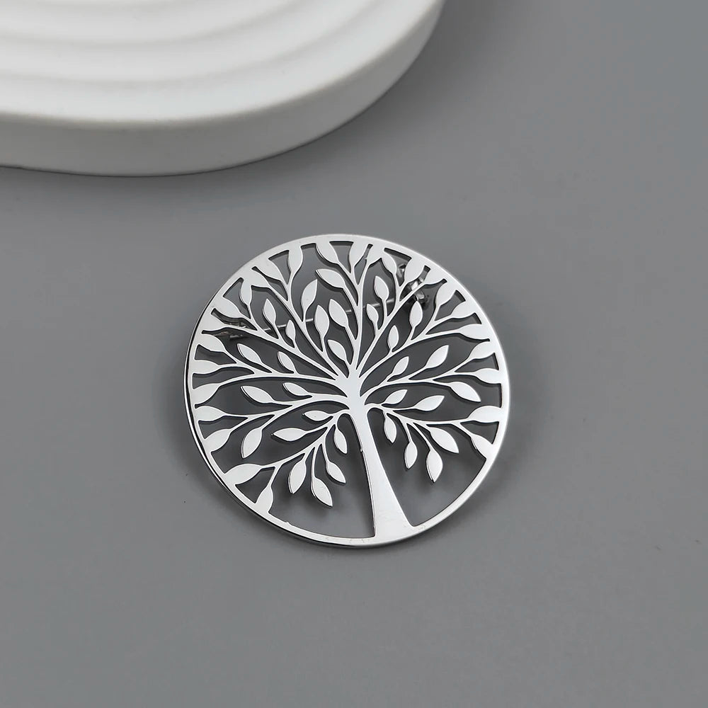Round Tree of Life Brooch Pin - Spiritual Symbol Lapel Pin – Custom ...