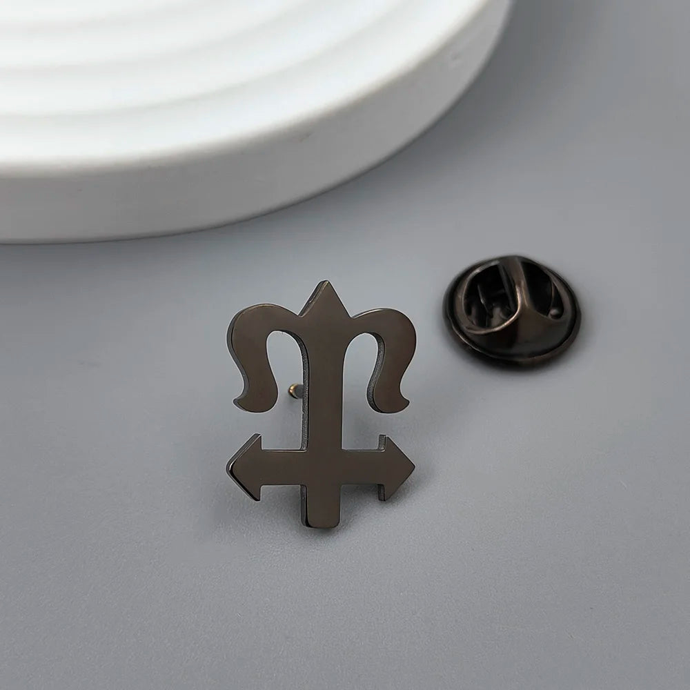 Arrow Trident Anchor Brooch - Christian Symbol Lapel Pin – Custom Jewel ...